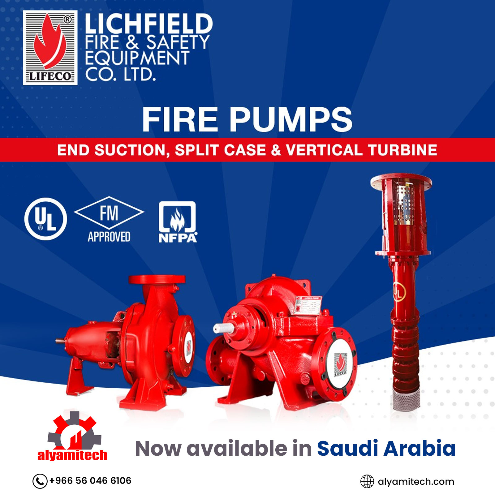 Fire Pumps Supplier in Saudi Arabia - Alyamitech